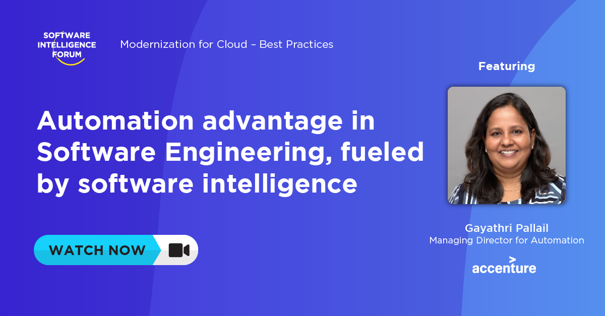 SIF 2023 On Demand – Automation advantage in Software Engineering, fueled by software intelligence